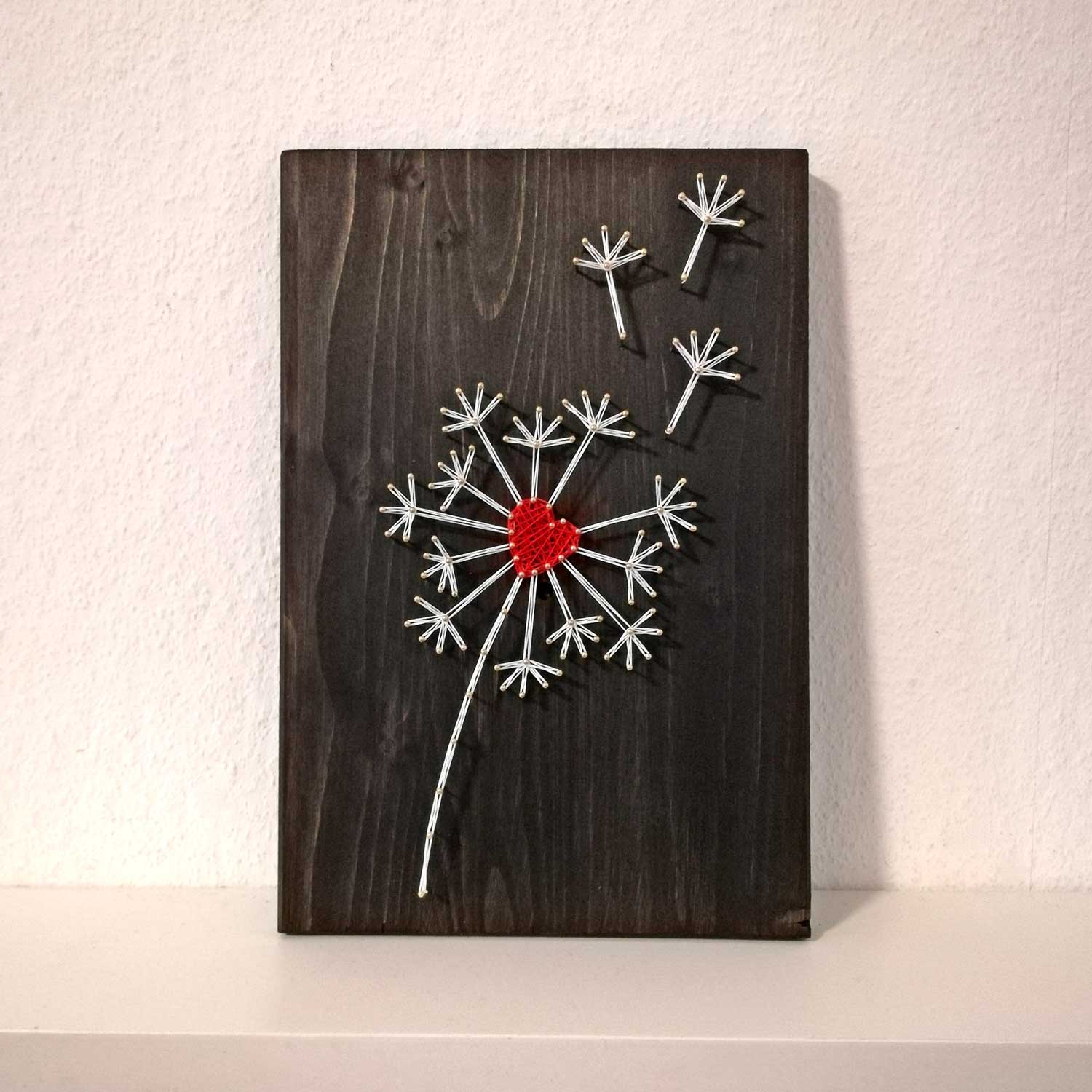 Fadenbild DIY-Set "Pusteblume mit Herz"